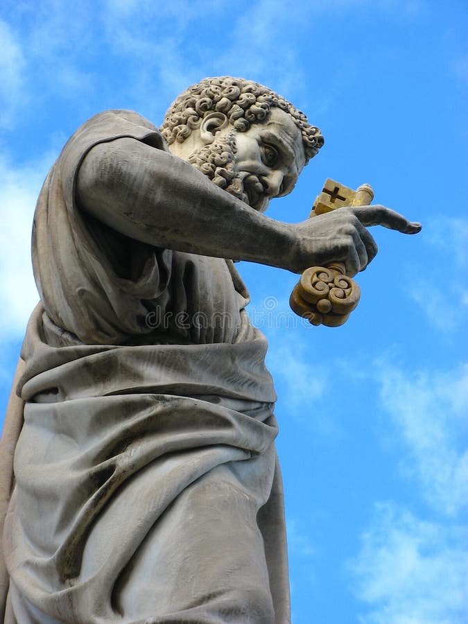Sculpture of St. Peter at the Vatican Stock Photo - Image of italy ...