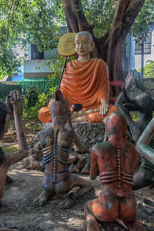Sculpture at the Temple of Hell and Paradise, Thailand Editorial Image ...