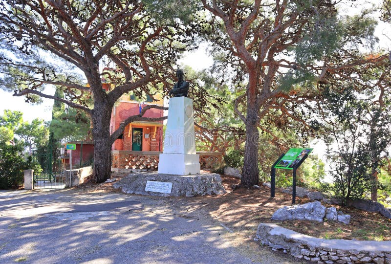 Sculpture To Luka Botic in Forest Park Marjan in Split, Croatia Stock ...