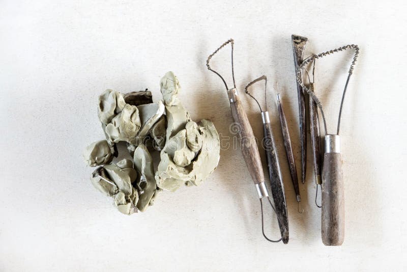 Sculpture Tools Set. Art and Craft Tools on a White Background Stock ...