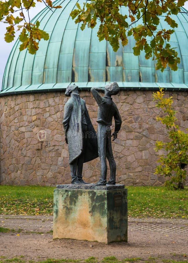 Sculpture. Two People Looking Up Sky. Radebeul,Wackerbarth Castle ...