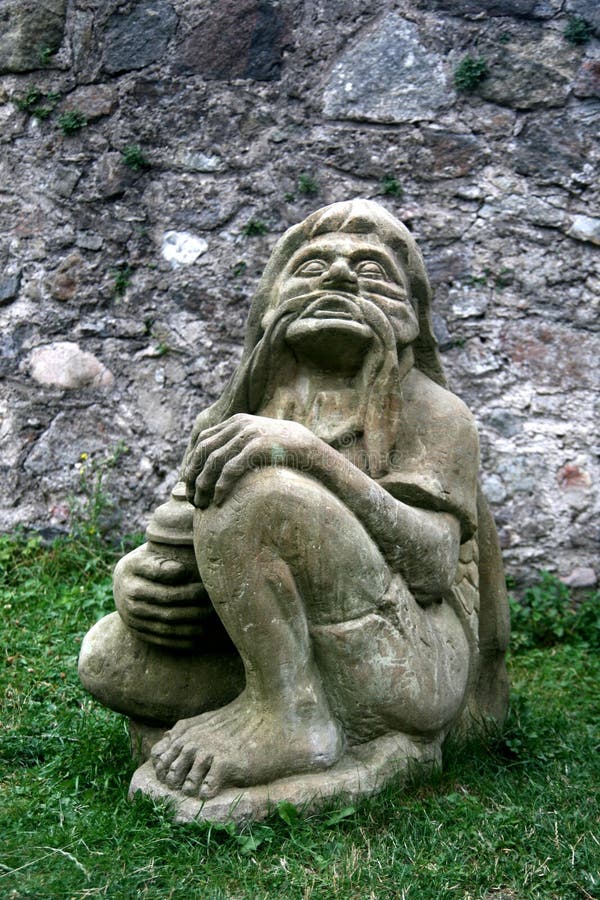 The Sculpture of Water Sprite Stock Photo - Image of grey, water: 3002128