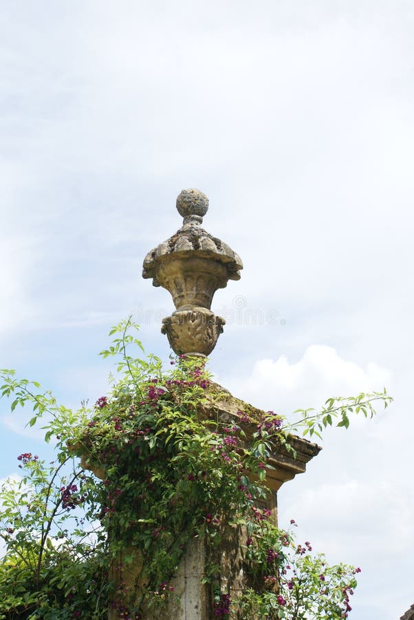 Sculptured gate post stock image. Image of classical - 68348419