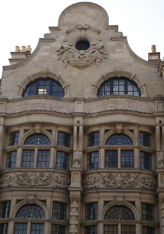 Sculptured ornate facade stock photo. Image of columns - 65372080