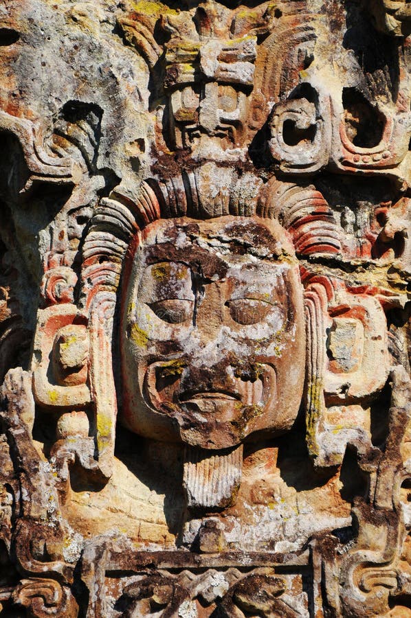 Sculptures in Archeological Park in Copan Ruinas Stock Photo - Image of ...