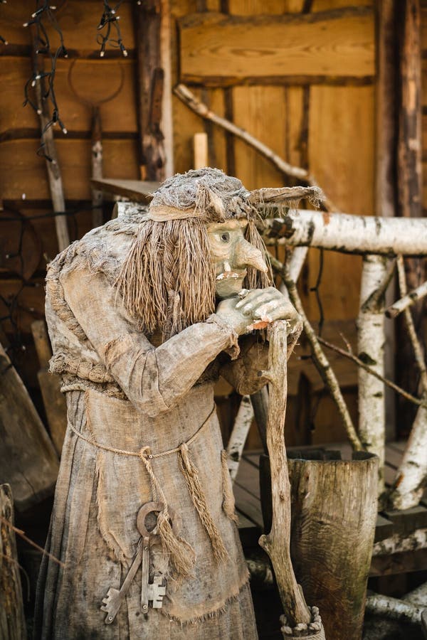 Sculptures of Cartoon Characters Made of Wood and Fabric Stock Image ...