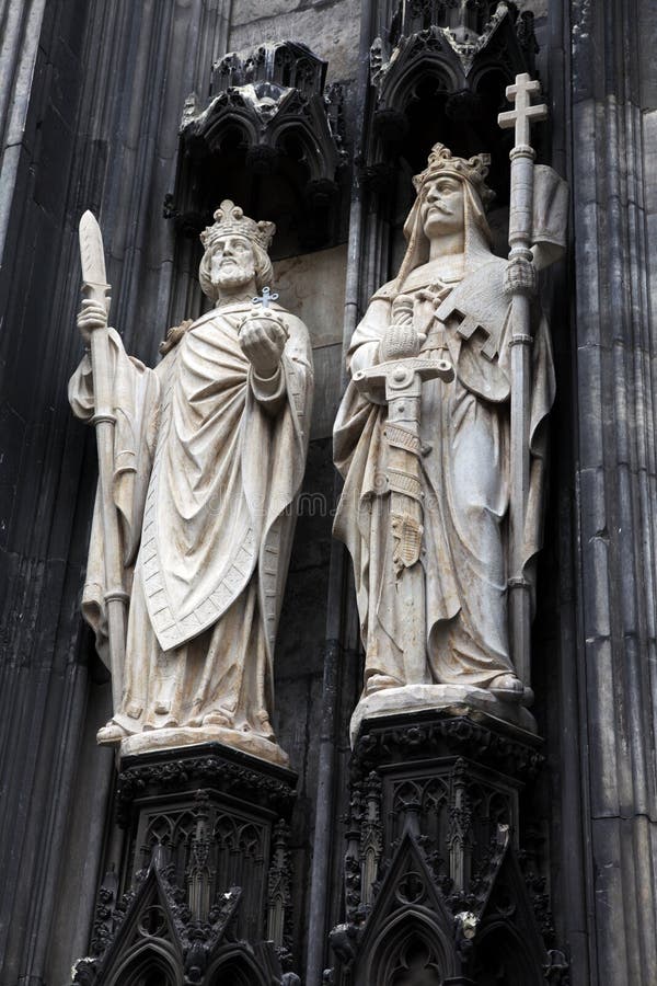 Sculptures of the Cologne Cathedral Stock Photo - Image of medieval ...