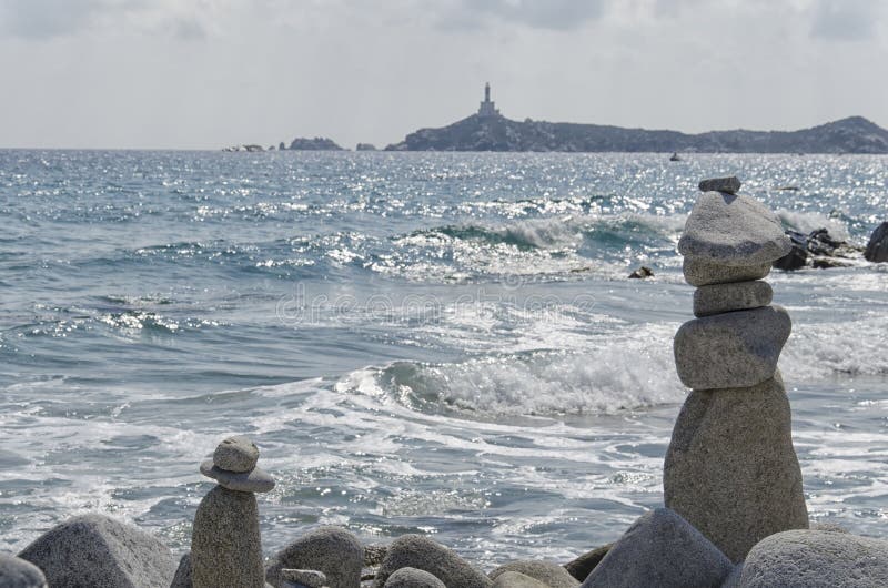 Sculptures Formed by Stones Stacked Stock Image - Image of balancing ...