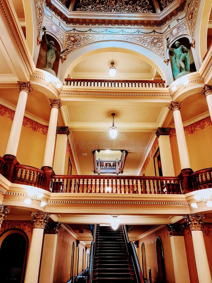 Sculptures Inside the Cheyenne Wyoming State Capital Building Editorial ...