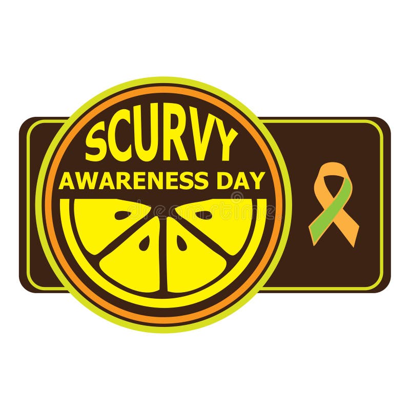 Scurvy Awareness Day labe stock vector. Illustration of vitamin - 378924348
