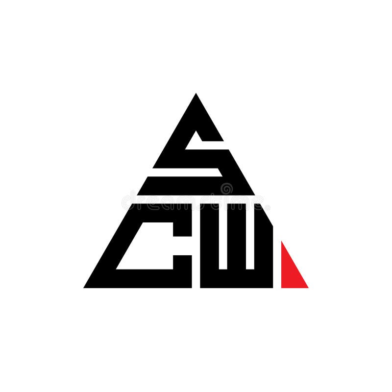 SCW Triangle Letter Logo Design with Triangle Shape. SCW Triangle Logo ...