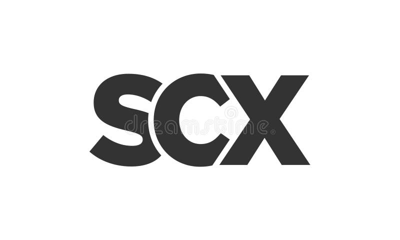 SCX Logo Design Template with Strong and Modern Bold Text. Initial ...