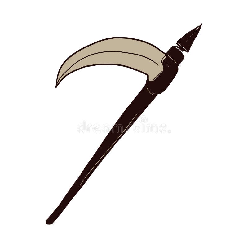 Scythe. Vector Illustration Decorative Design Stock Vector ...