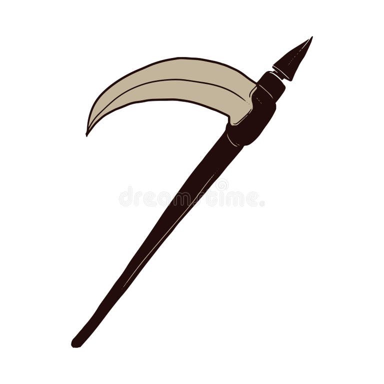 Scythe. Vector Illustration Decorative Design Stock Vector ...