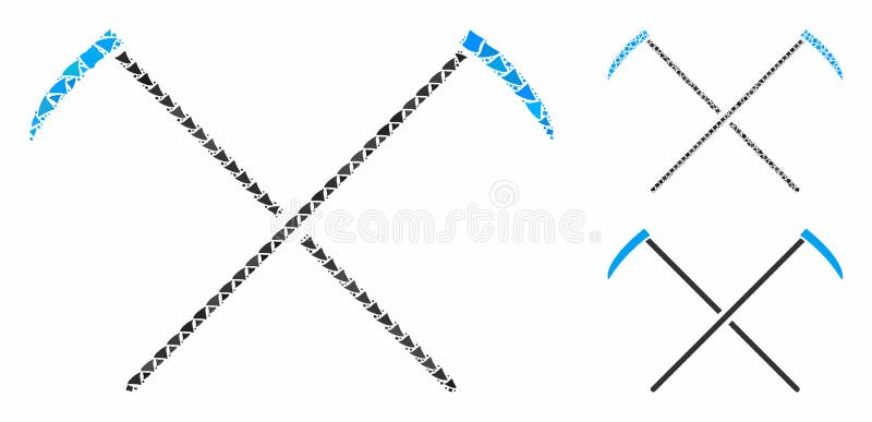 Scythes Mosaic Icon of Ragged Items Stock Illustration - Illustration ...