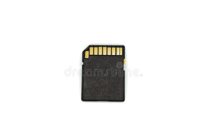 Sd Card Behind White Background Stock Image - Image of electricity ...