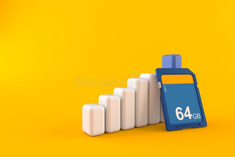 SD card with chart stock illustration. Illustration of chart - 171755759