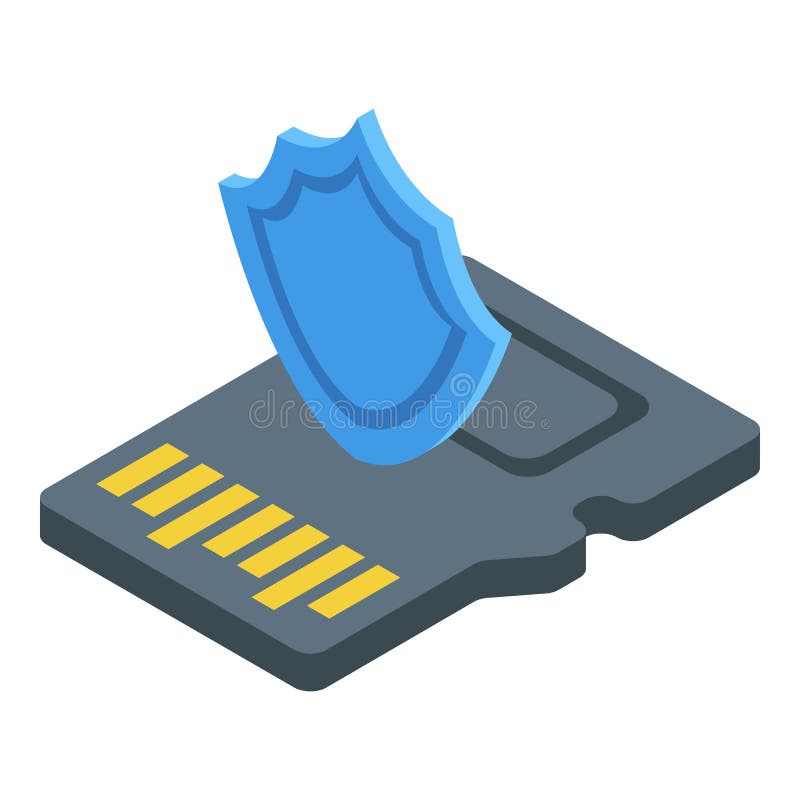 Sd Card Icon Isometric Vector. Data Storage Stock Vector - Illustration ...