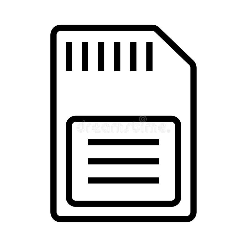 SD card icon stock vector. Illustration of vector, data - 100491787
