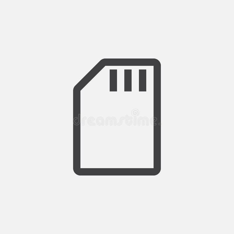 Sd Card Icon, Vector Logo Illustration, Pictogram Isolated on White ...