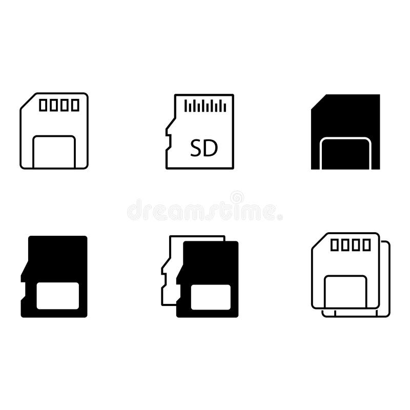 Sd card icon vector stock vector. Illustration of data - 293356220