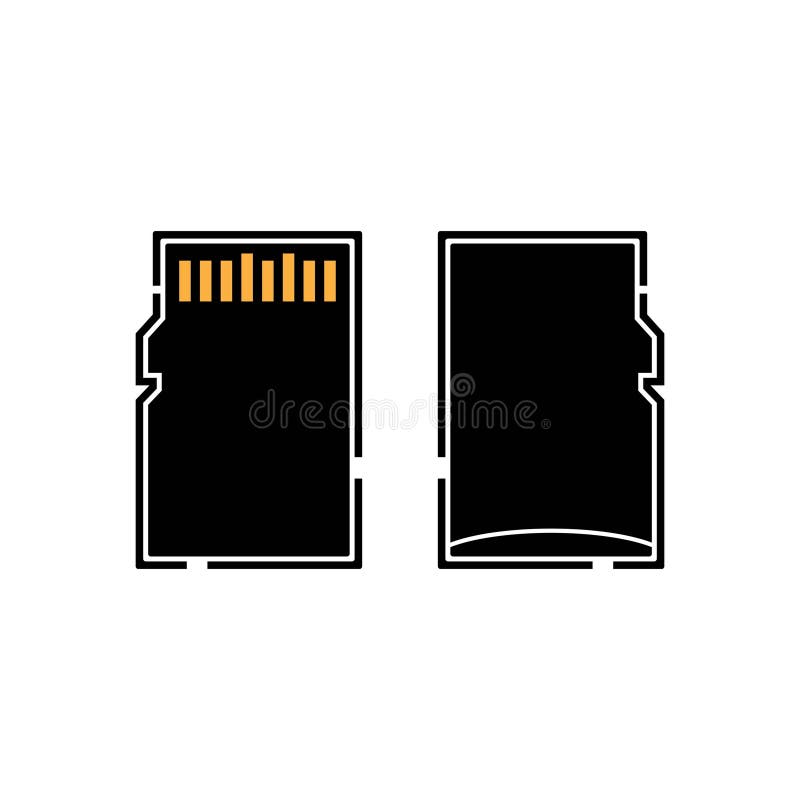 SD Card Icon Vector Template Illustration Logo Design Stock ...