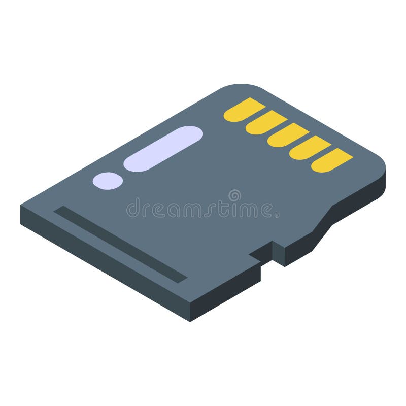 Sd Card Memory Icon Isometric Vector. Camera Stick Stock Vector ...