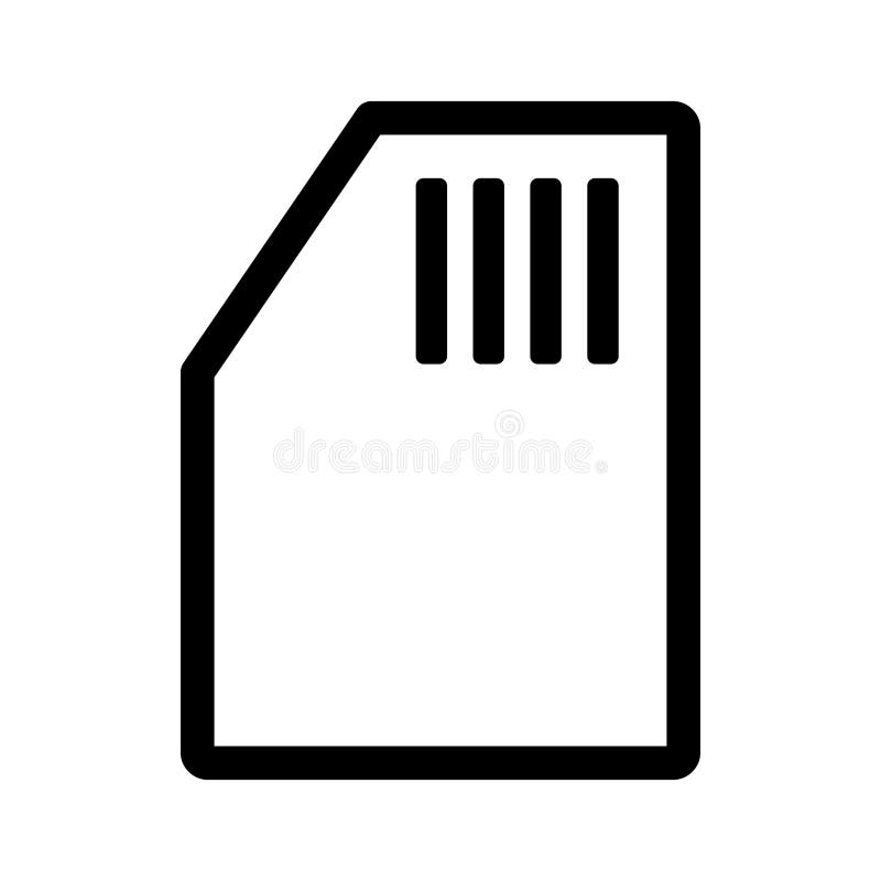 Sd Card Memory Simple Icon for Presentation Stock Vector - Illustration ...