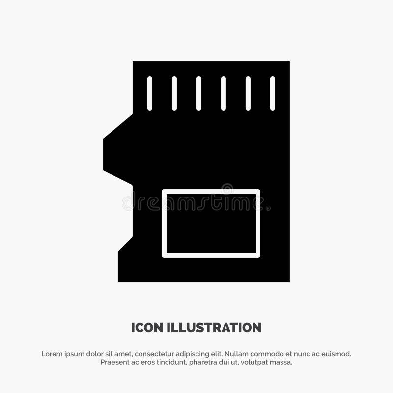 SD Card, SD, Storage, Data Solid Glyph Icon Vector Stock Vector ...