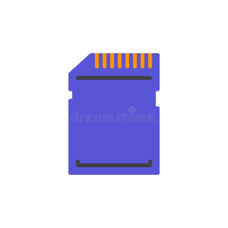 SD Card Vector Icon, Colorful Sign. Stock Vector - Illustration of card ...