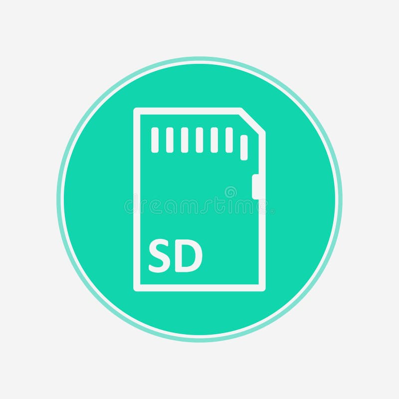 Sd Card Vector Icon Sign Symbol Editorial Stock Image - Illustration of ...