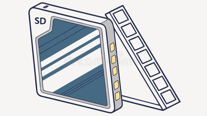 SD Card Vector, Memory Storage Icon, Digital Data and Technology Design ...