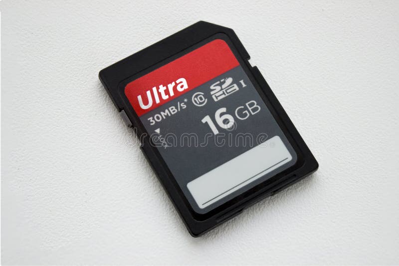 Sd Card on a White Background Stock Image - Image of electronics ...