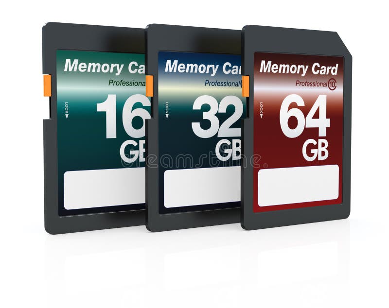 SD cards stock illustration. Illustration of icon, 64gb - 32477878