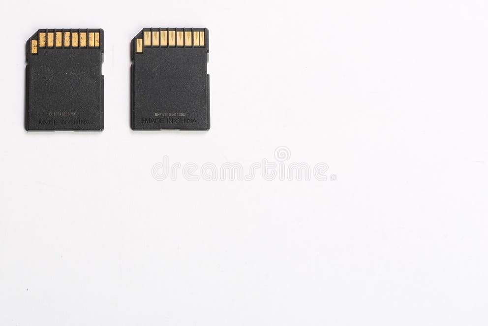 SD Cards on White Back Drop Stock Image - Image of microchip, chip ...