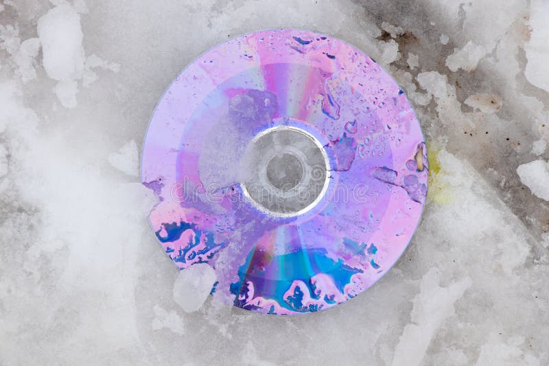 Sd Disk Lies in the Snow during the Day Like Garbage Stock Photo ...