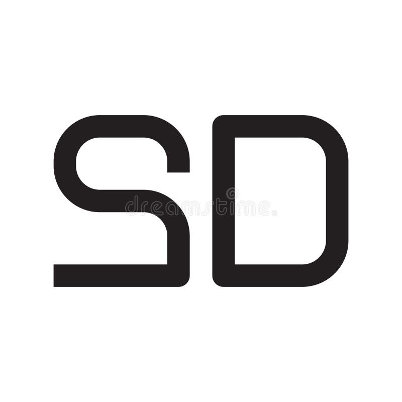 Sd Initial Letter Vector Logo Icon Stock Vector - Illustration of flat ...