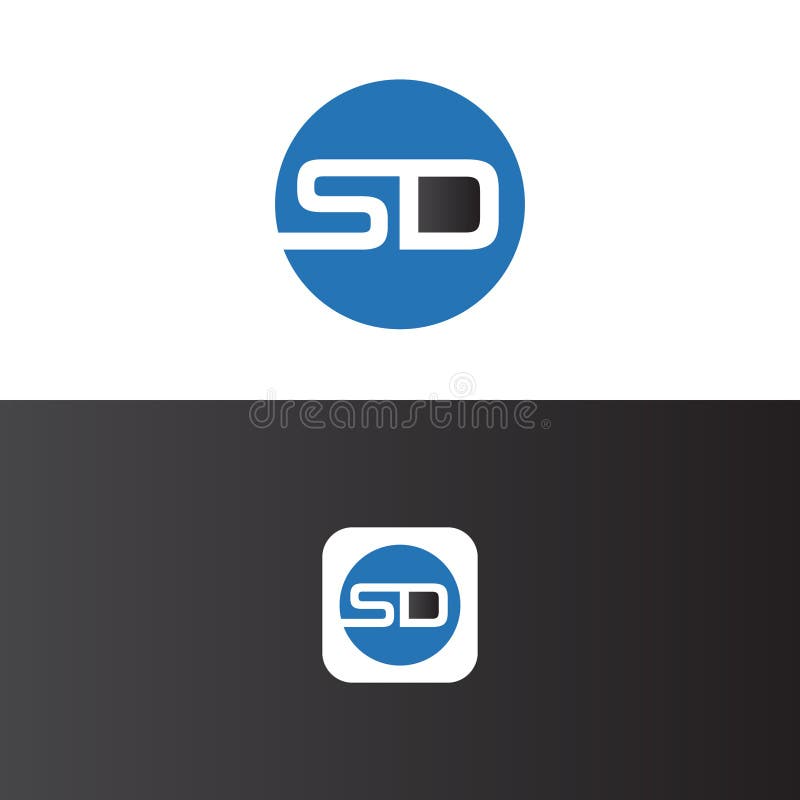 SD Letter Logo Design Template Vector Stock Vector - Illustration of ...
