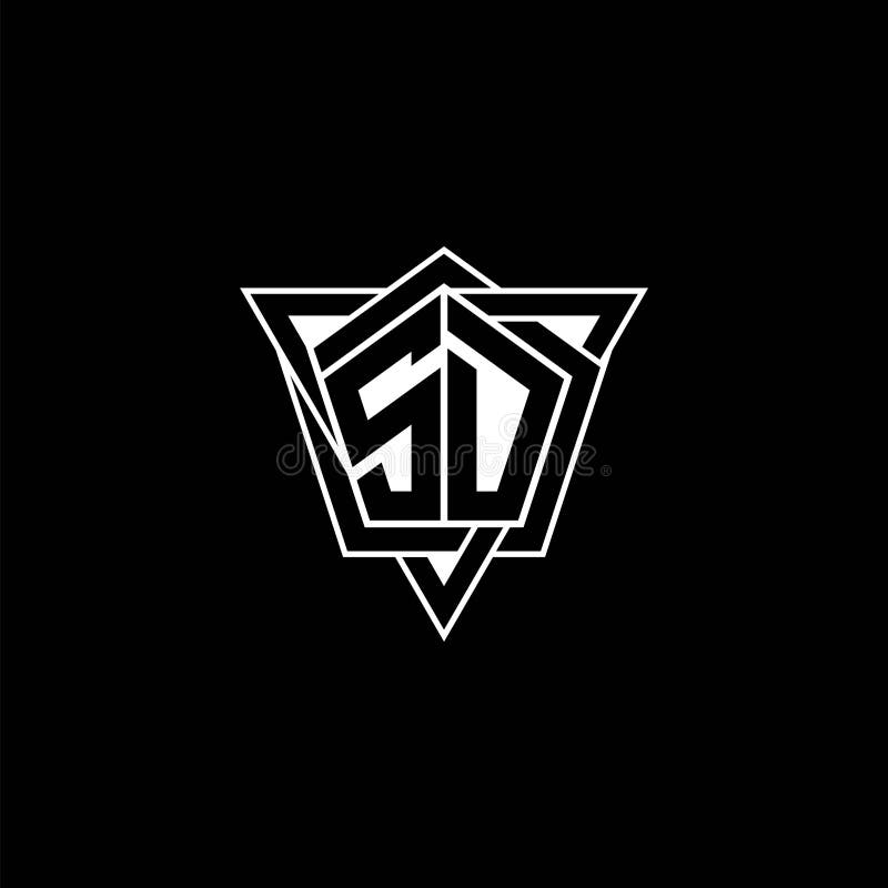 SD Logo Monogram Geometric Modern Design Stock Vector - Illustration of ...