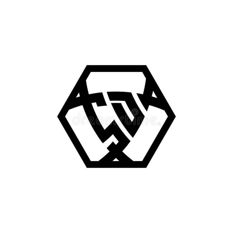 SD Logo Monogram Triangle Shield Hexagonal Style Stock Vector ...