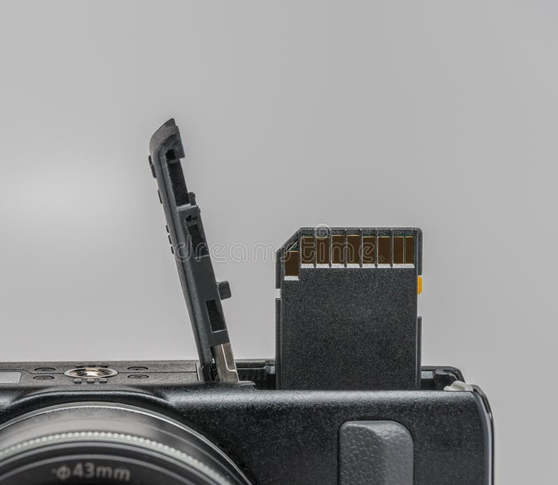Memory Card in Camera stock image. Image of connector - 39685259