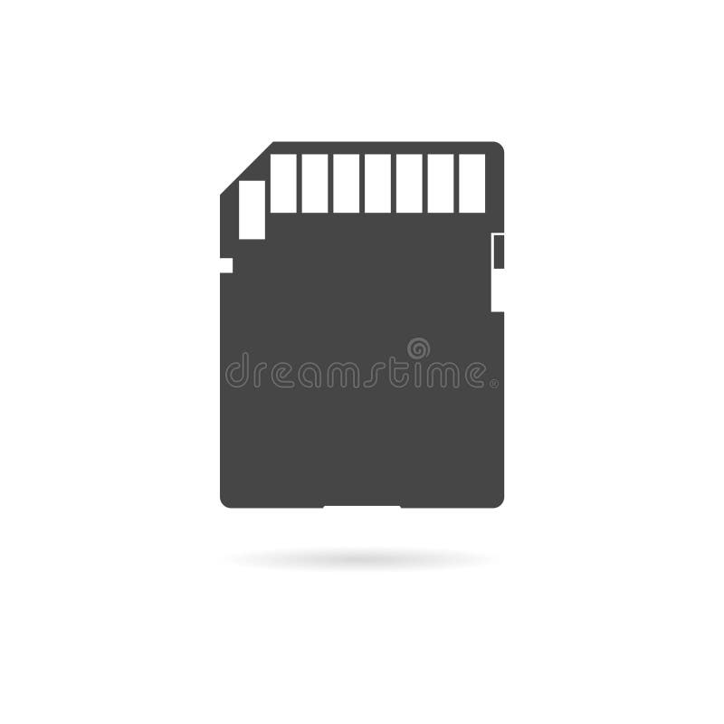 SD memory card flat icon stock vector. Illustration of gigabyte - 121885516
