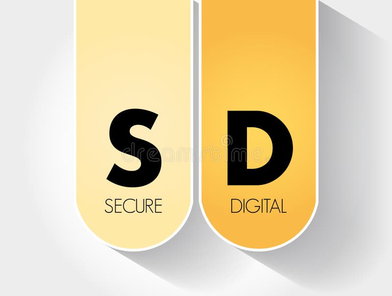 SD - Secure Digital Acronym, Technology Concept Background Stock ...