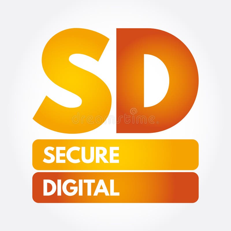 SD - Secure Digital Acronym, Technology Concept Background Stock ...