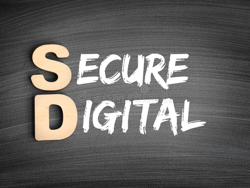 SD - Secure Digital Acronym, Technology Concept on Blackboard Stock ...