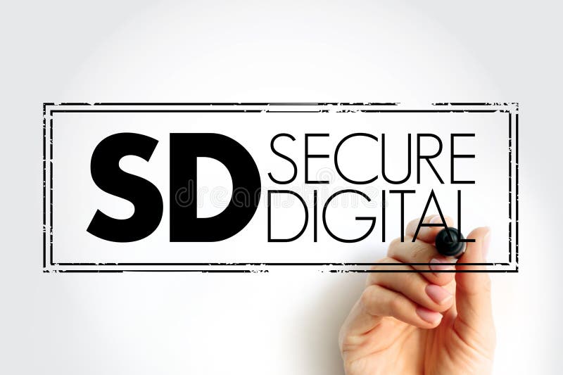 SD - Secure Digital is a Proprietary Non-volatile Memory Card Format ...