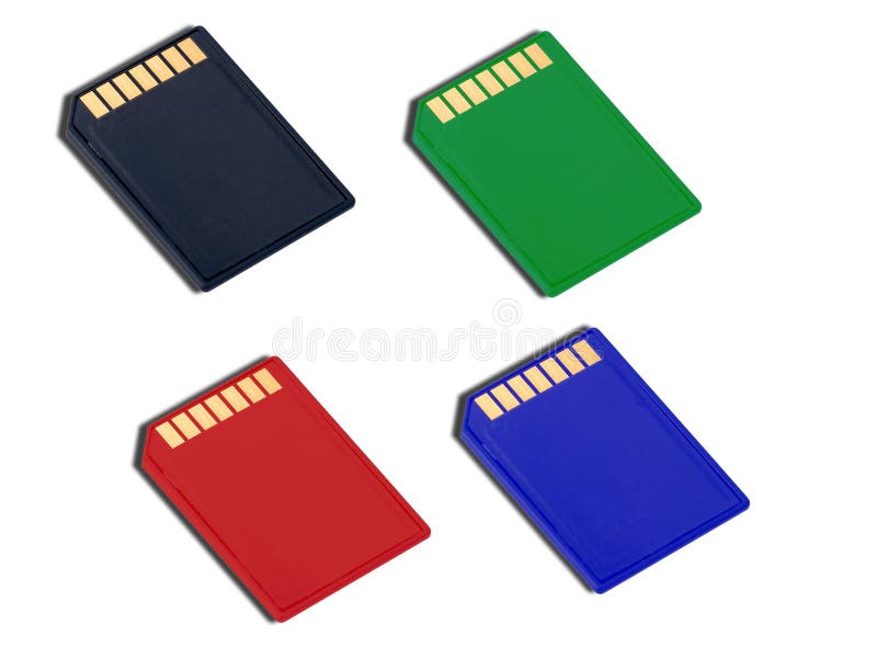 Color memory sd card data stock image. Image of metal - 5280085