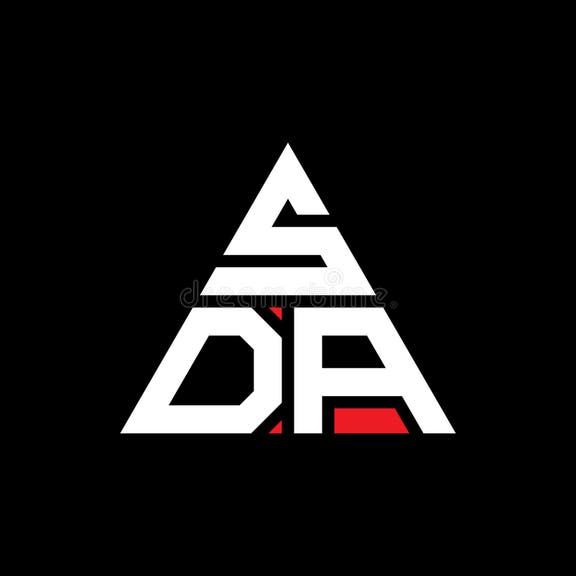 SDA Triangle Letter Logo Design with Triangle Shape. SDA Triangle Logo ...
