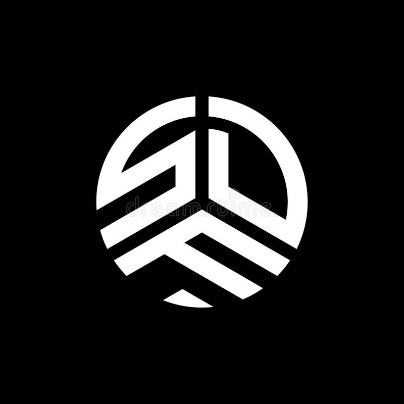 SDF Letter Logo Design on Black Background. SDF Creative Initials ...