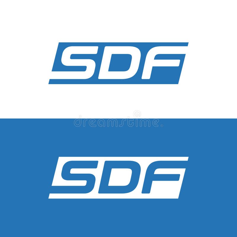 SDF Letter Logo Design Vector Stock Vector - Illustration of finance ...